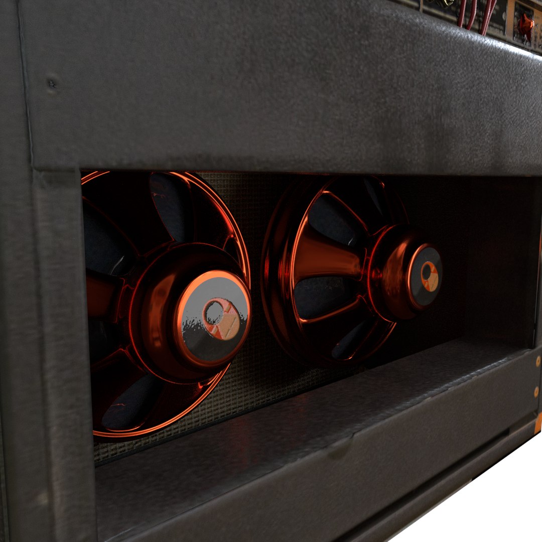 Set Amplifier Guitar Case 3D Model - TurboSquid 1413885