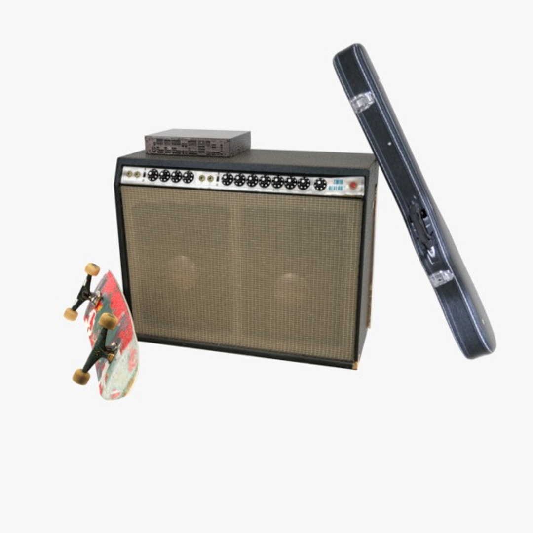Set Amplifier Guitar Case 3D Model - TurboSquid 1413885