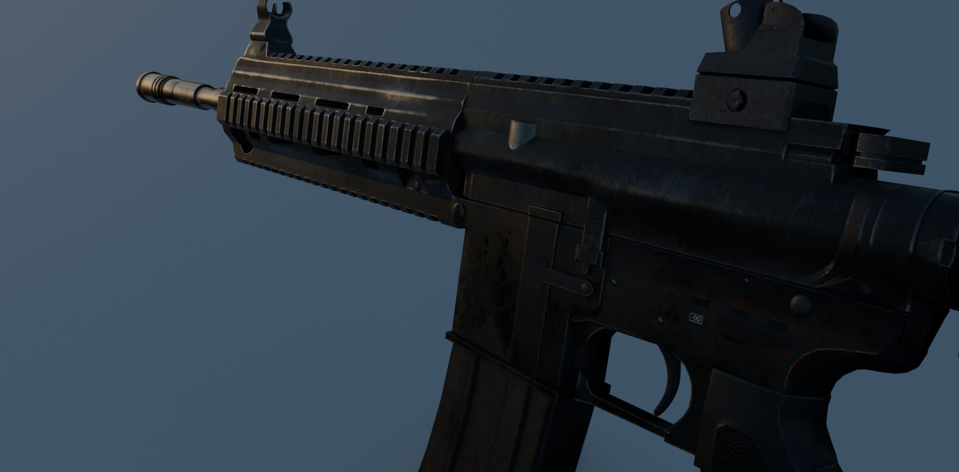 3D Model Assault Rifle HK 416 PRB Game-ready - TurboSquid 2208480