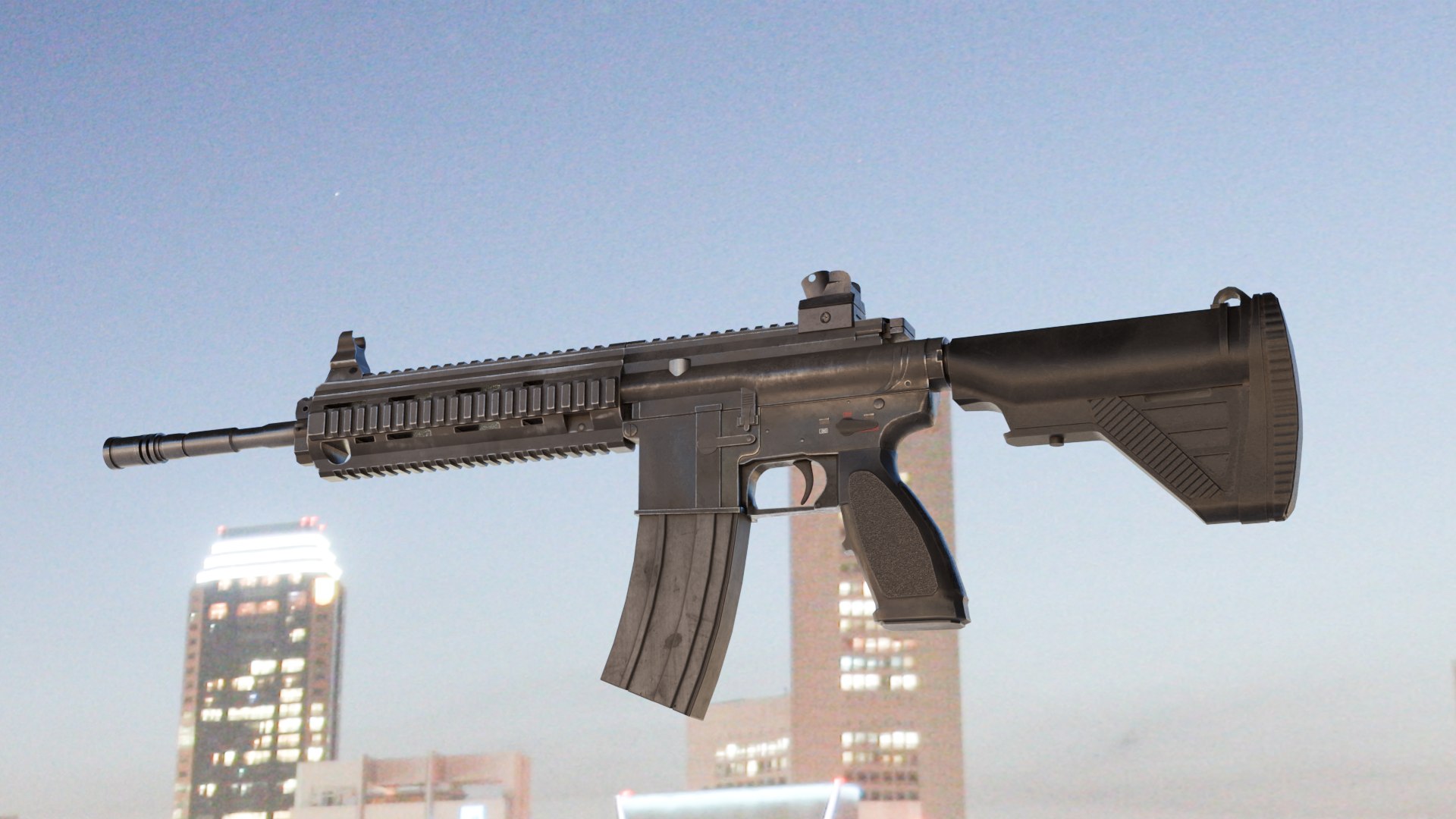 3D Model Assault Rifle HK 416 PRB Game-ready - TurboSquid 2208480