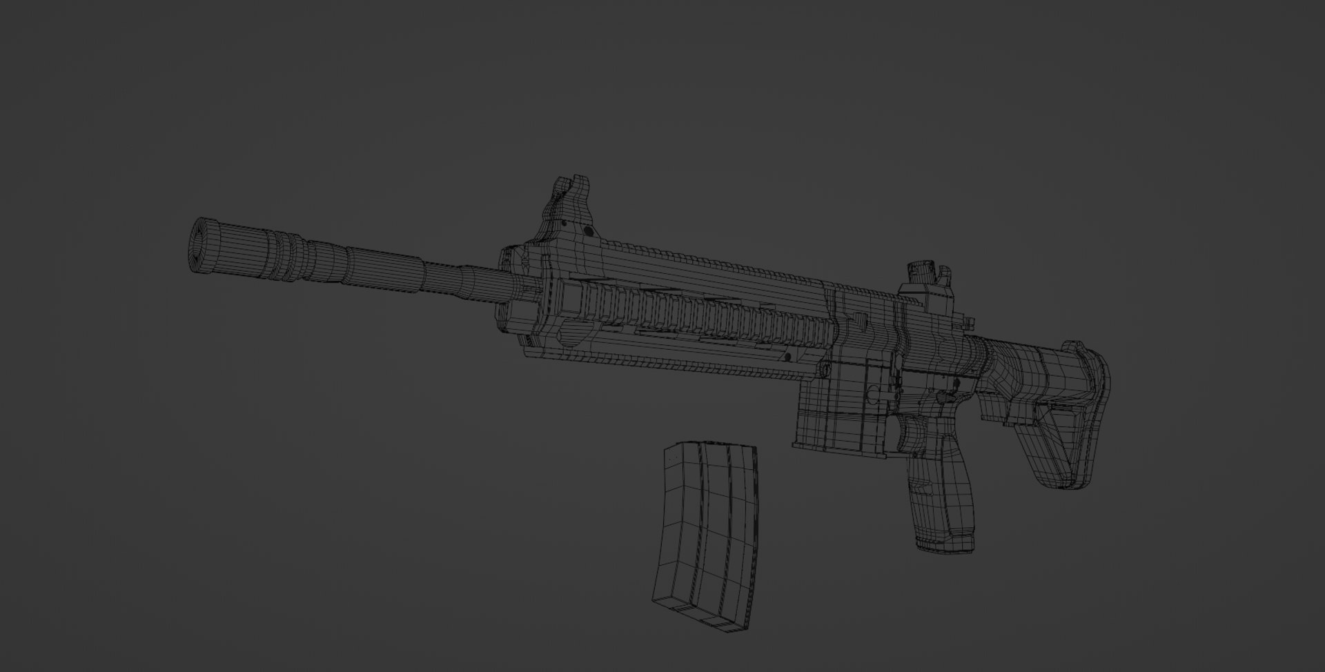 3D Model Assault Rifle HK 416 PRB Game-ready - TurboSquid 2208480