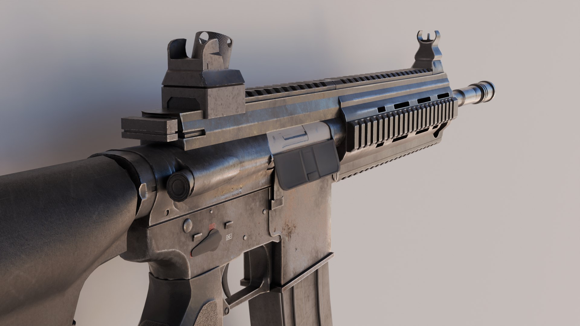 3D Model Assault Rifle HK 416 PRB Game-ready - TurboSquid 2208480