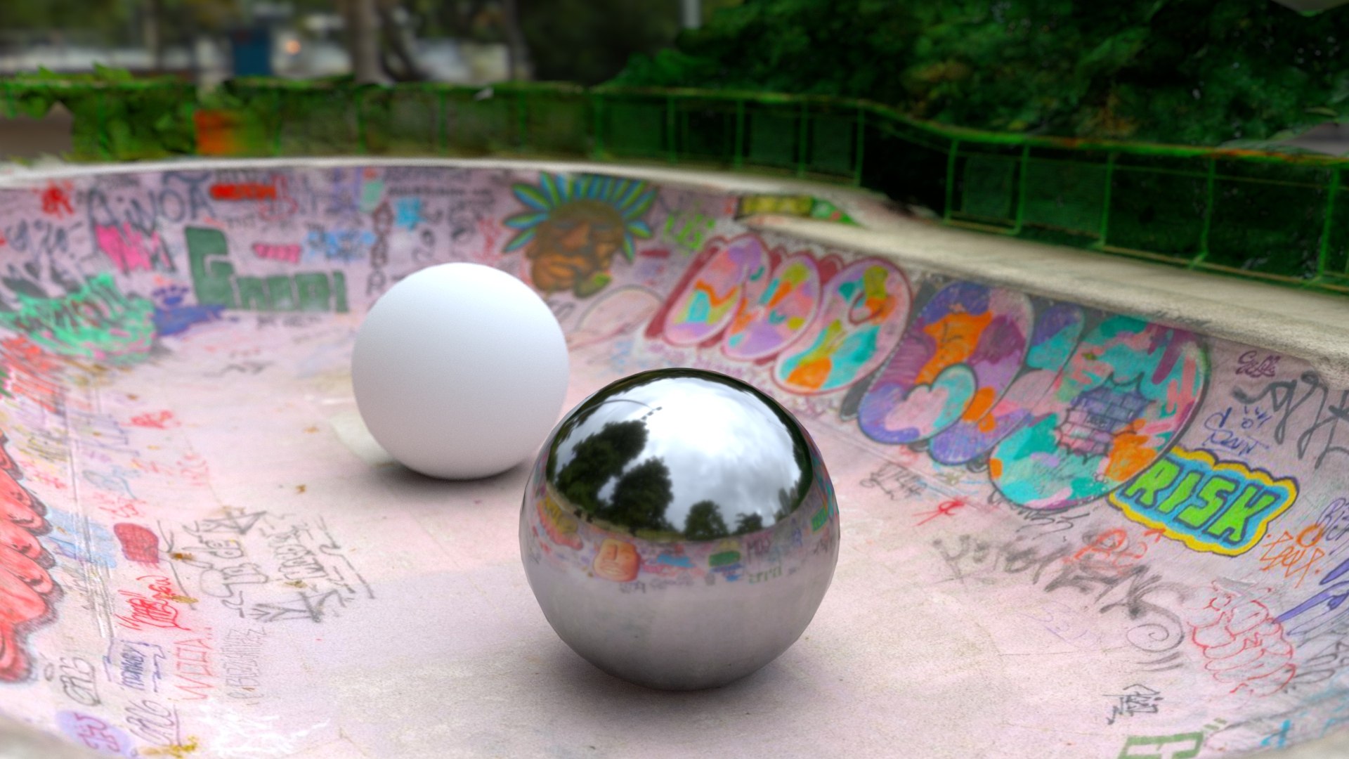 3D Skate Pool 02 Scan With Graffiti - Rio De Janeiro - TurboSquid 1719963
