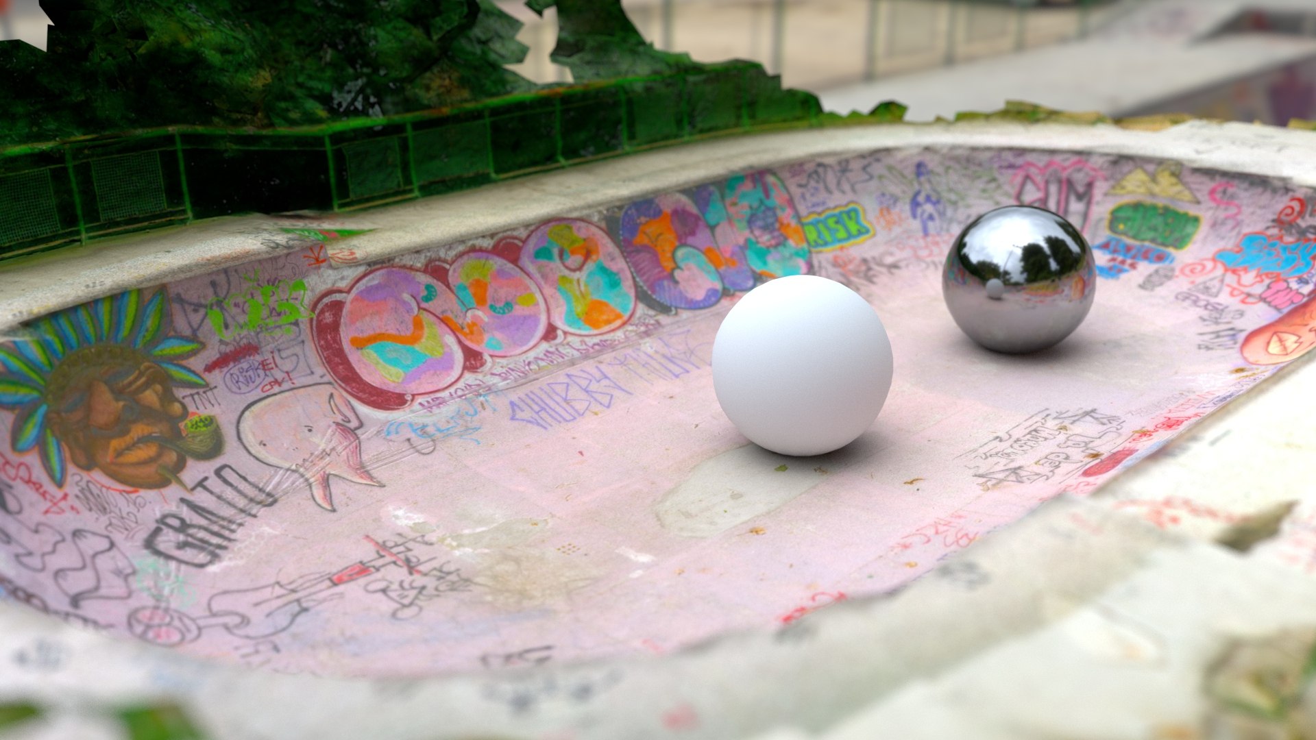 3D Skate Pool 02 Scan With Graffiti - Rio De Janeiro - TurboSquid 1719963