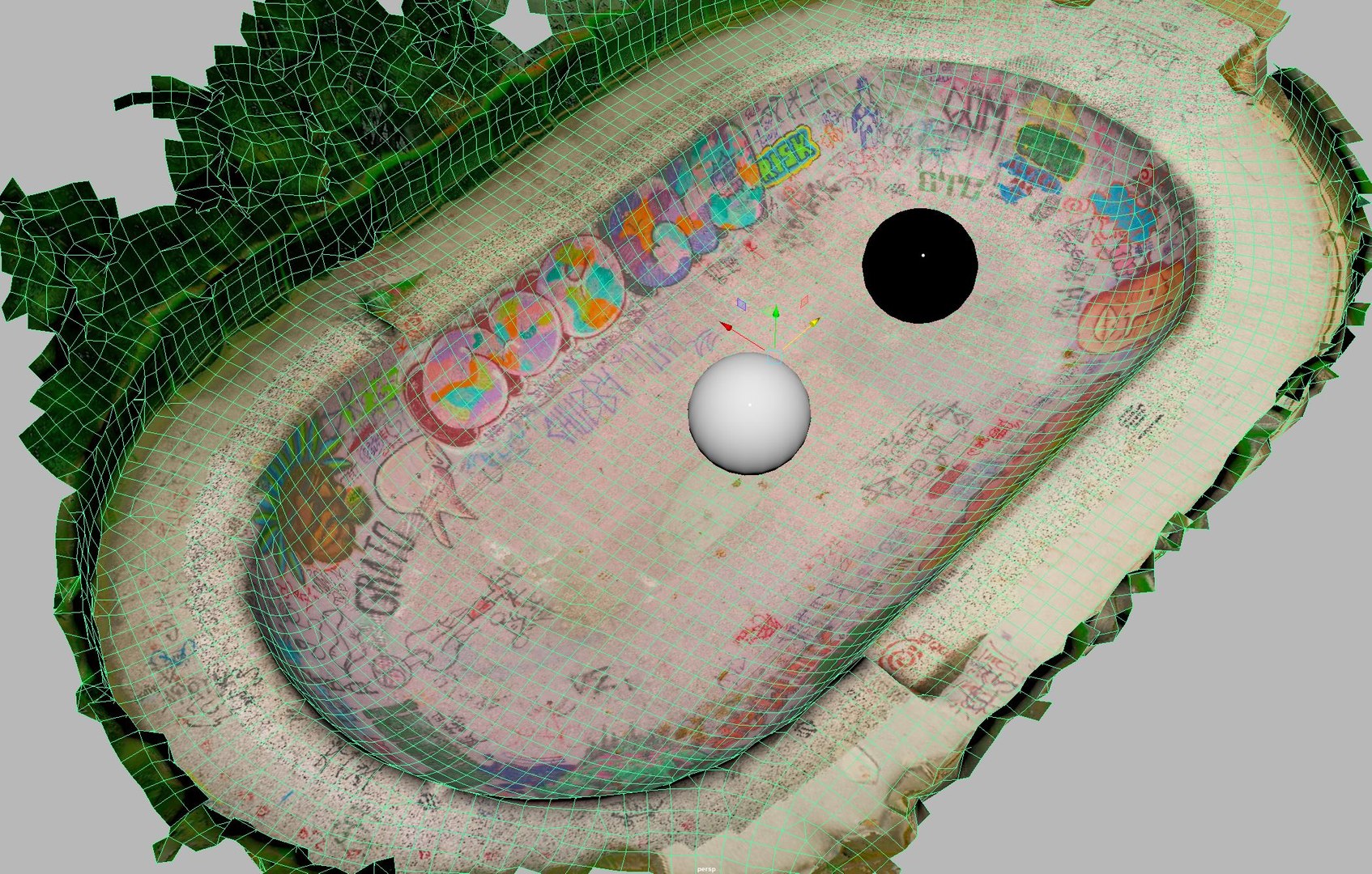 3D Skate Pool 02 Scan With Graffiti - Rio De Janeiro - TurboSquid 1719963