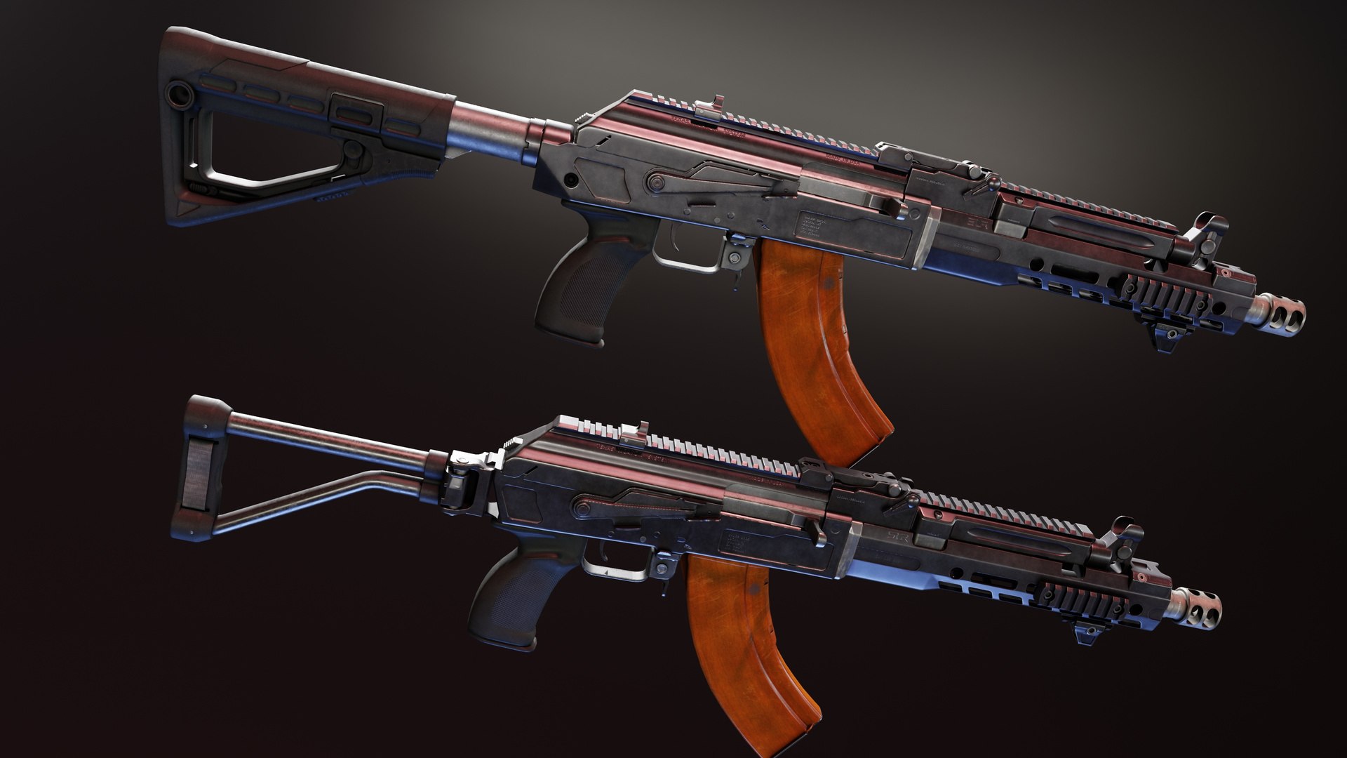Custom AK MB47 Rifle Model - TurboSquid 1960332