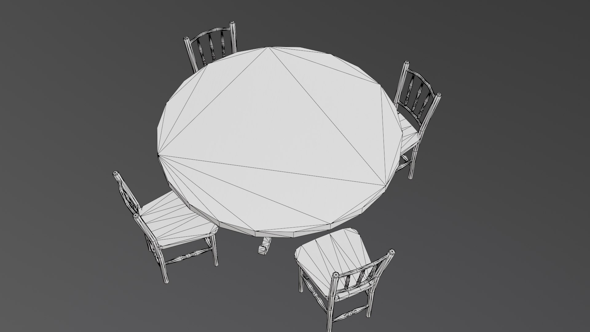 Free 3D Model Round Table And Chairs - TurboSquid 1928885
