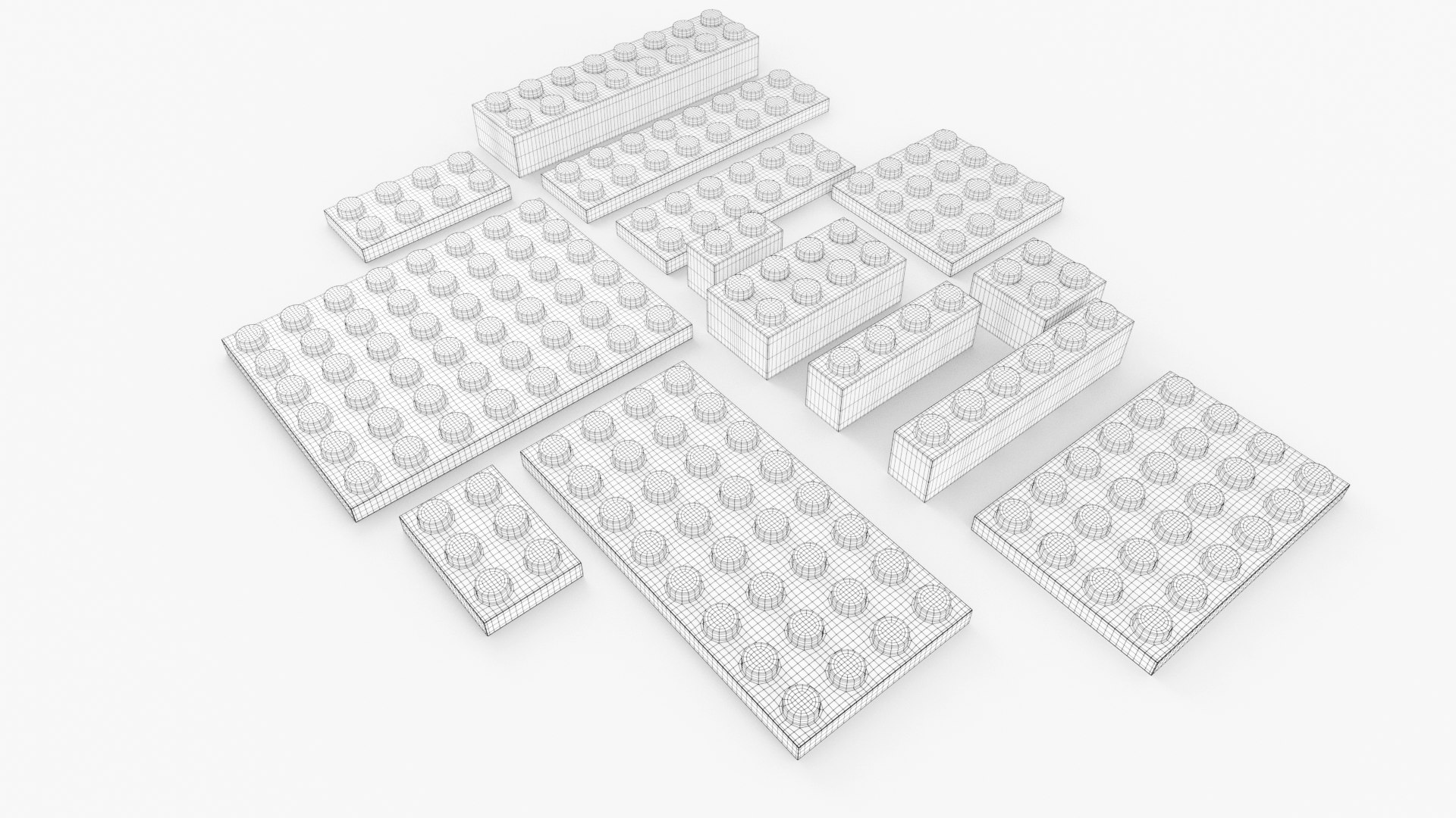 3D model lego bricks set - TurboSquid 1690057
