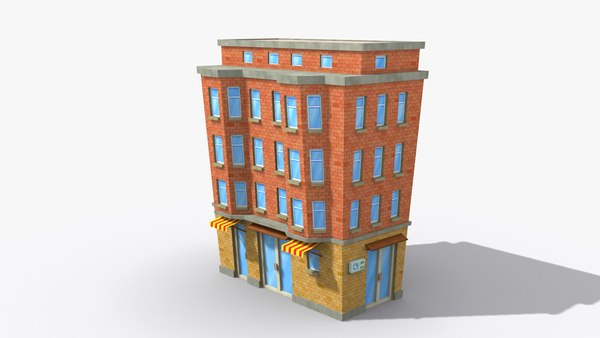 Cartoon Building x27 3D model - TurboSquid 1833419