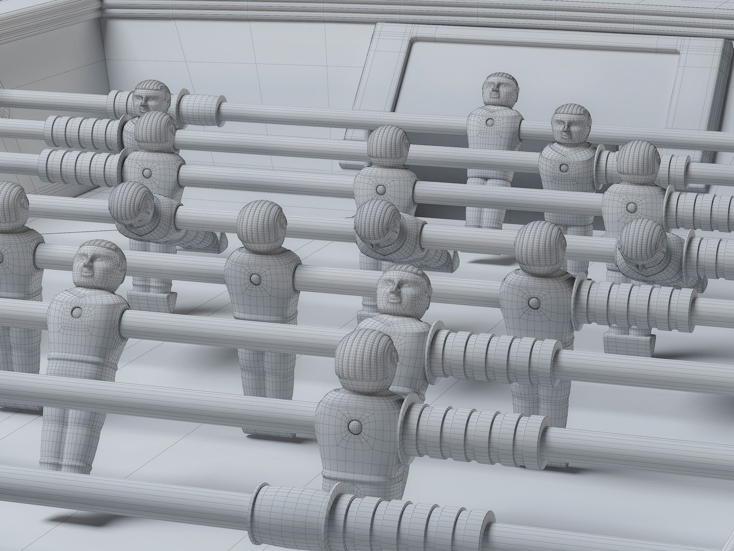 3D Foosball Modelled Model - TurboSquid 1216524