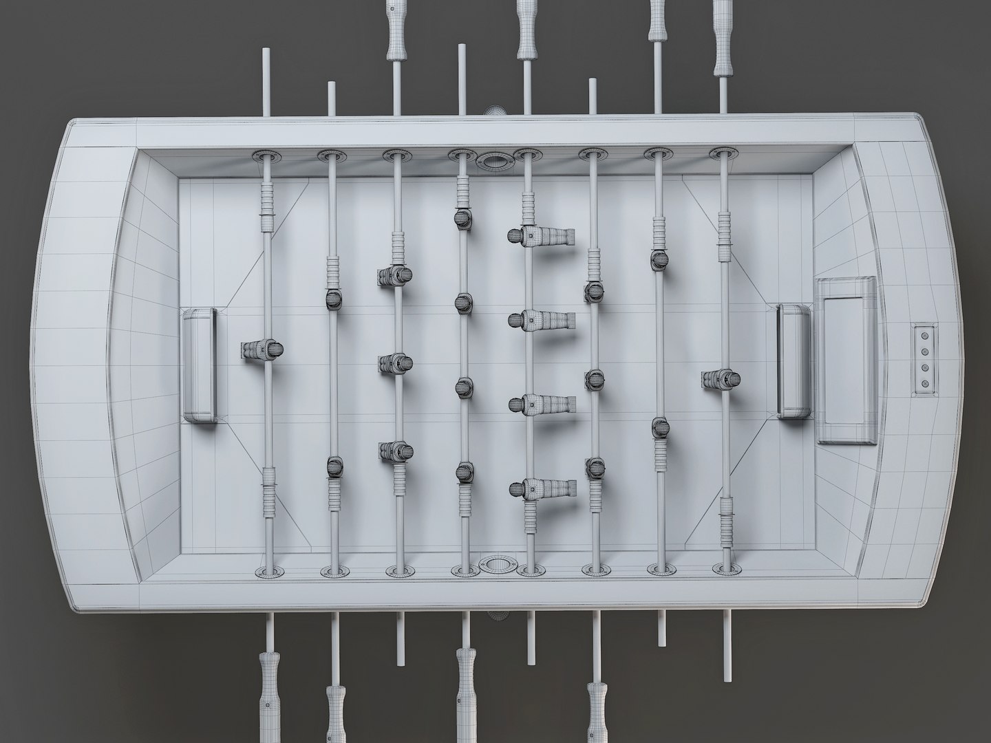 3D Foosball Modelled Model - TurboSquid 1216524