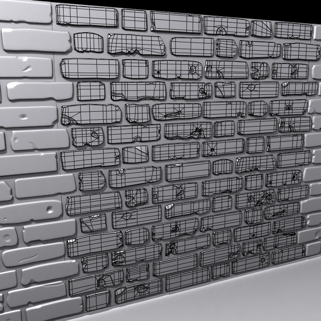 Brick Wall 08 3d Model