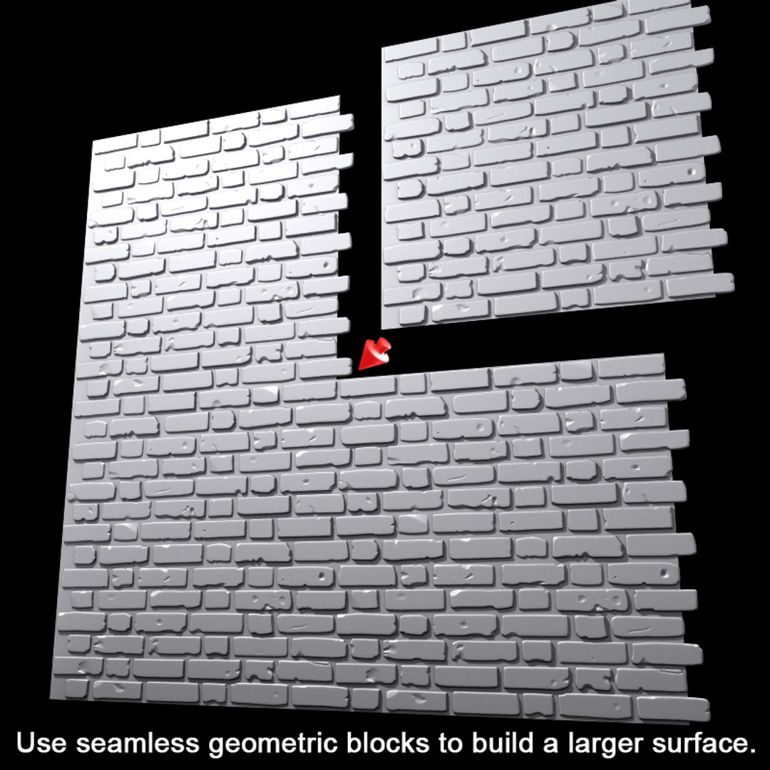 Brick Wall 08 3d Model