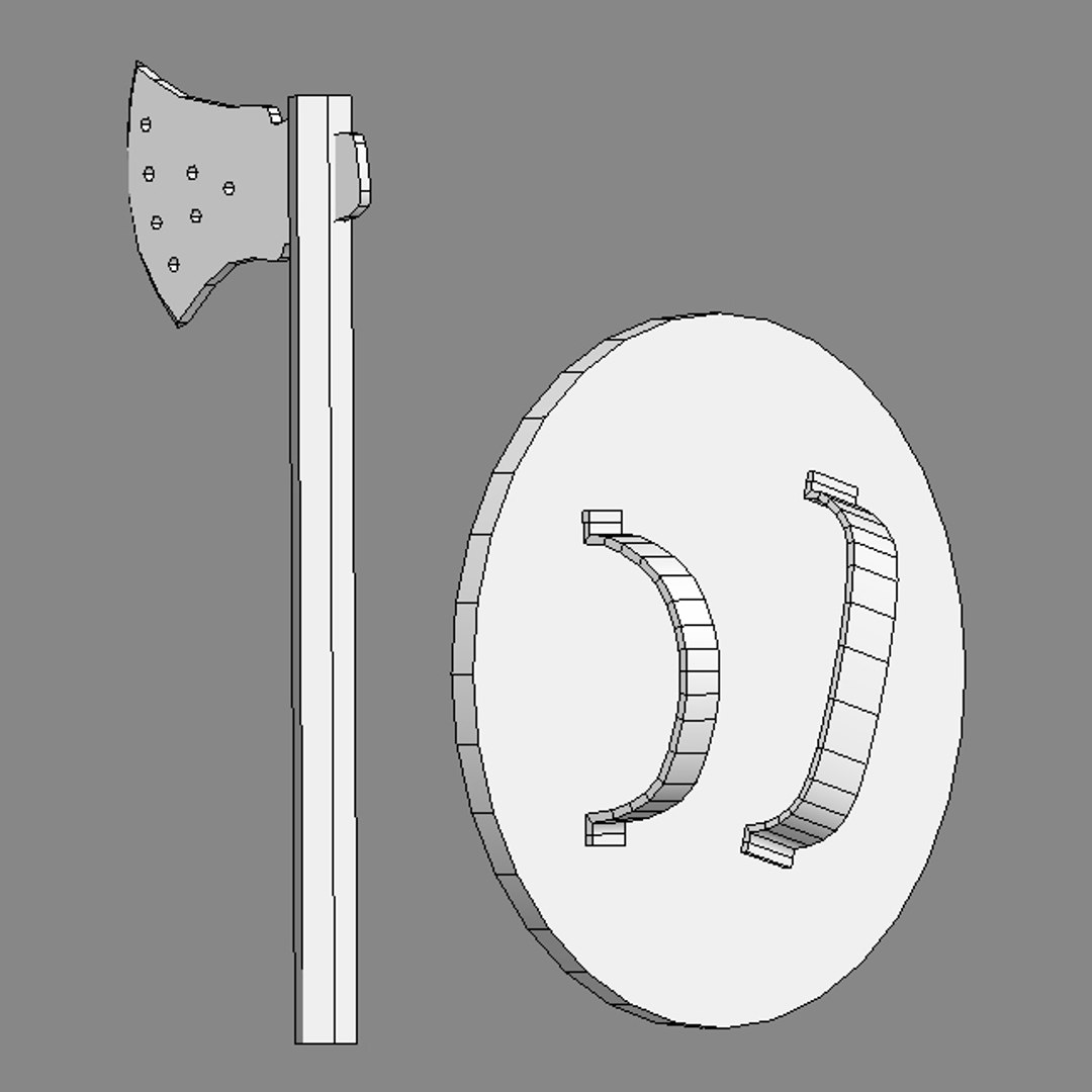 3d Model Of Targe Axe
