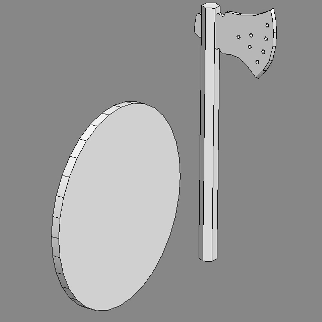 3d Model Of Targe Axe