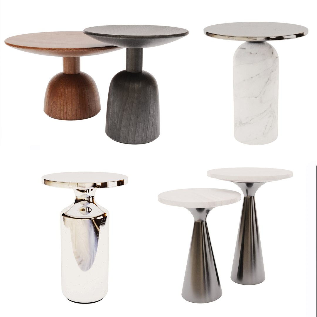 Side Tables Set 01 3D - TurboSquid 1927782