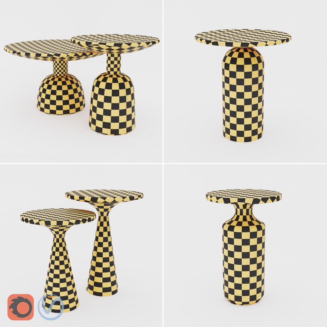 Side Tables Set 01 3D - TurboSquid 1927782