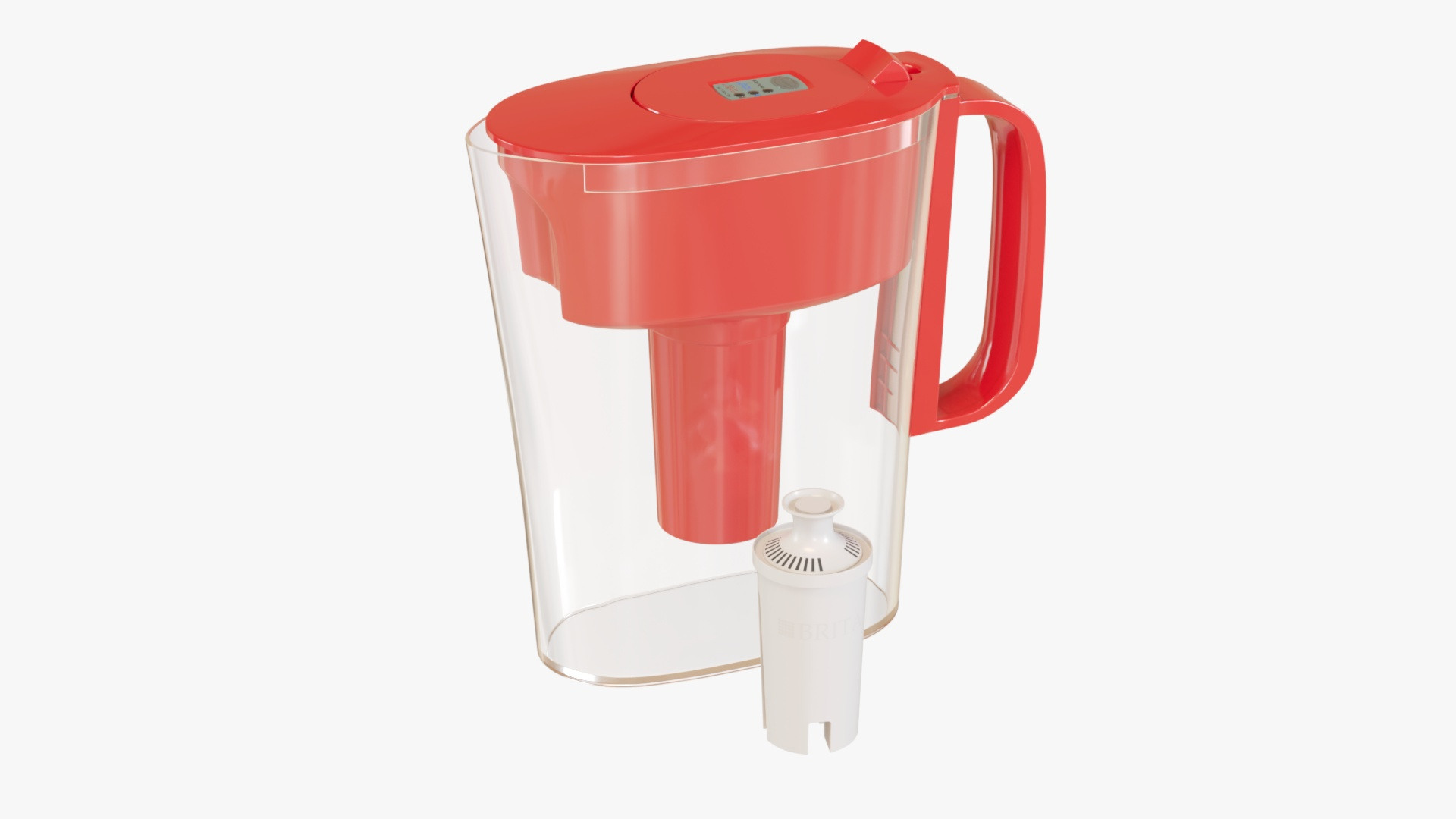 Brita Red Water Pitcher With Filter 3D - TurboSquid 1967924