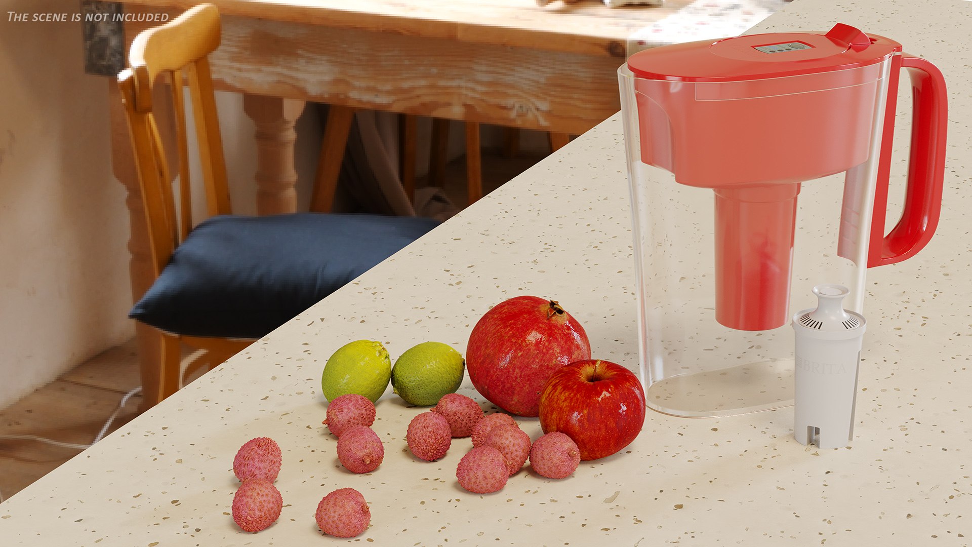 Brita Red Water Pitcher With Filter 3D - TurboSquid 1967924