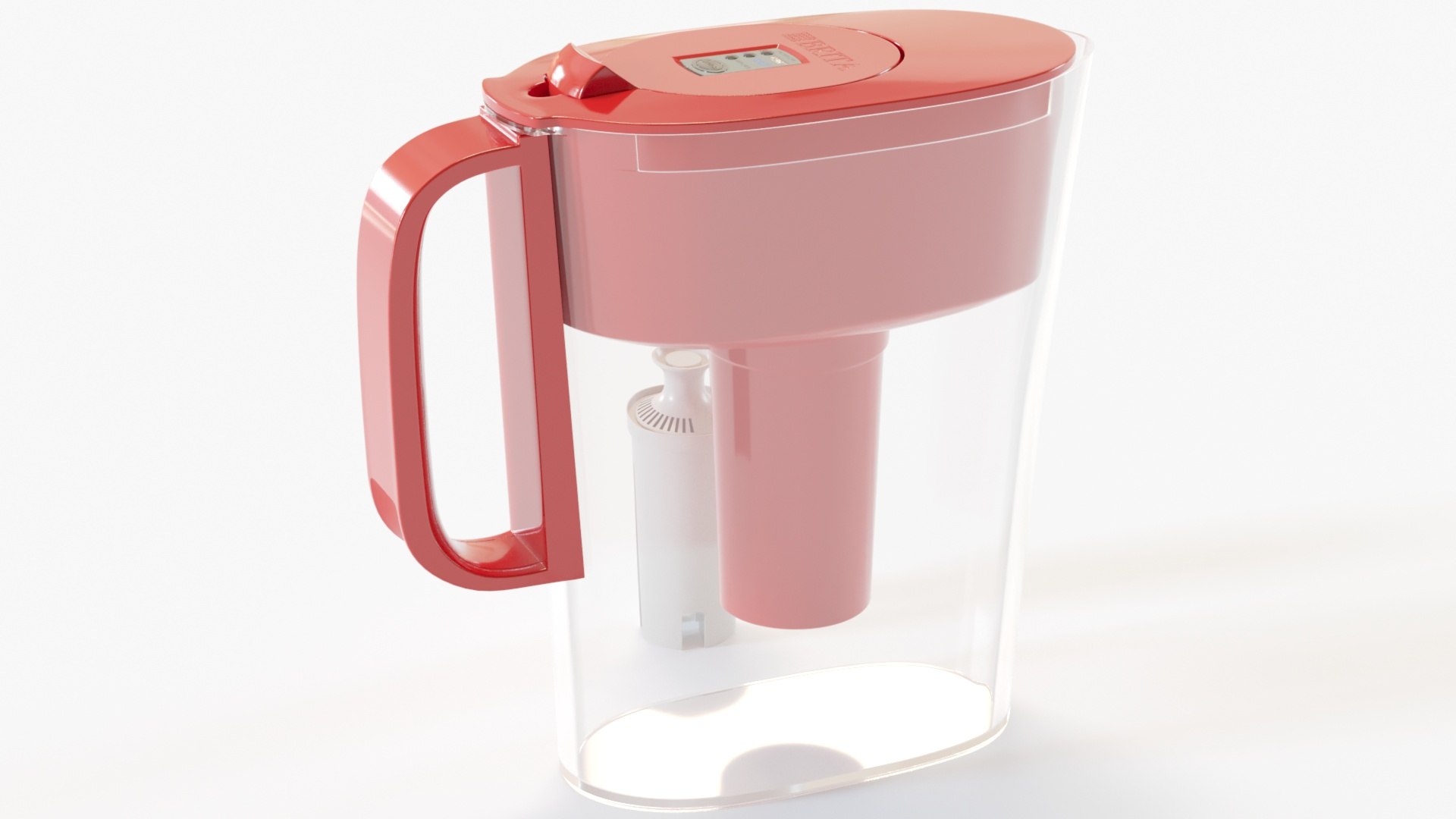 Brita Red Water Pitcher With Filter 3D - TurboSquid 1967924
