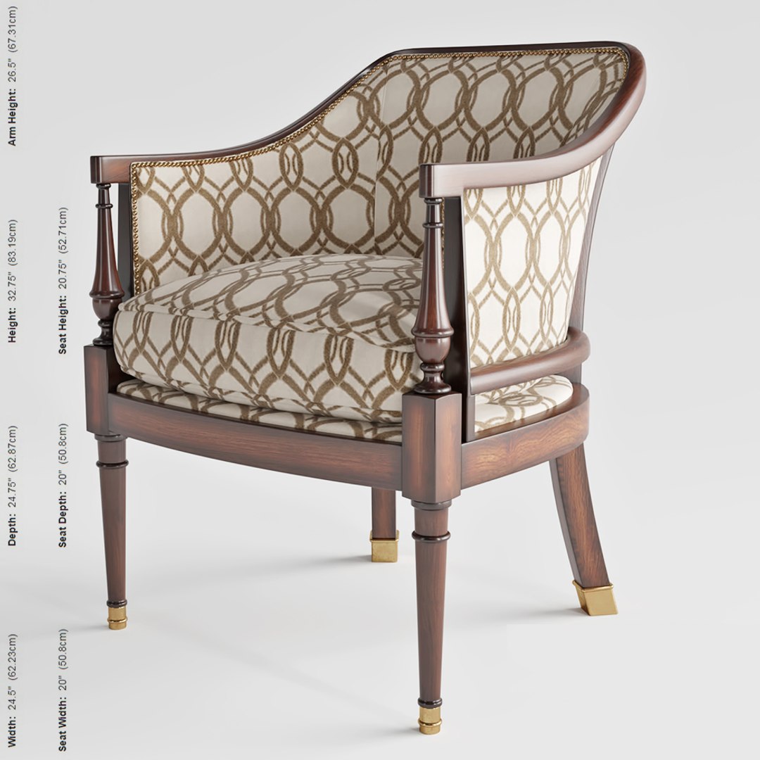 3D kindel george bright chair - TurboSquid 1222184