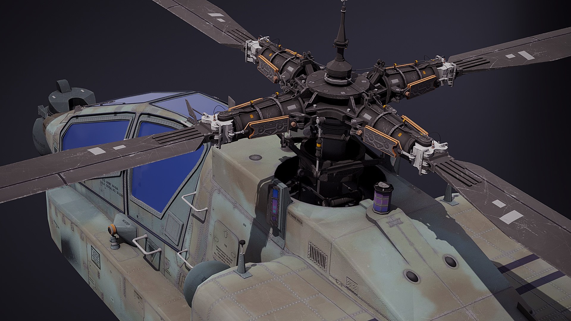 3D Model AH64A Helicopter - TurboSquid 2508297