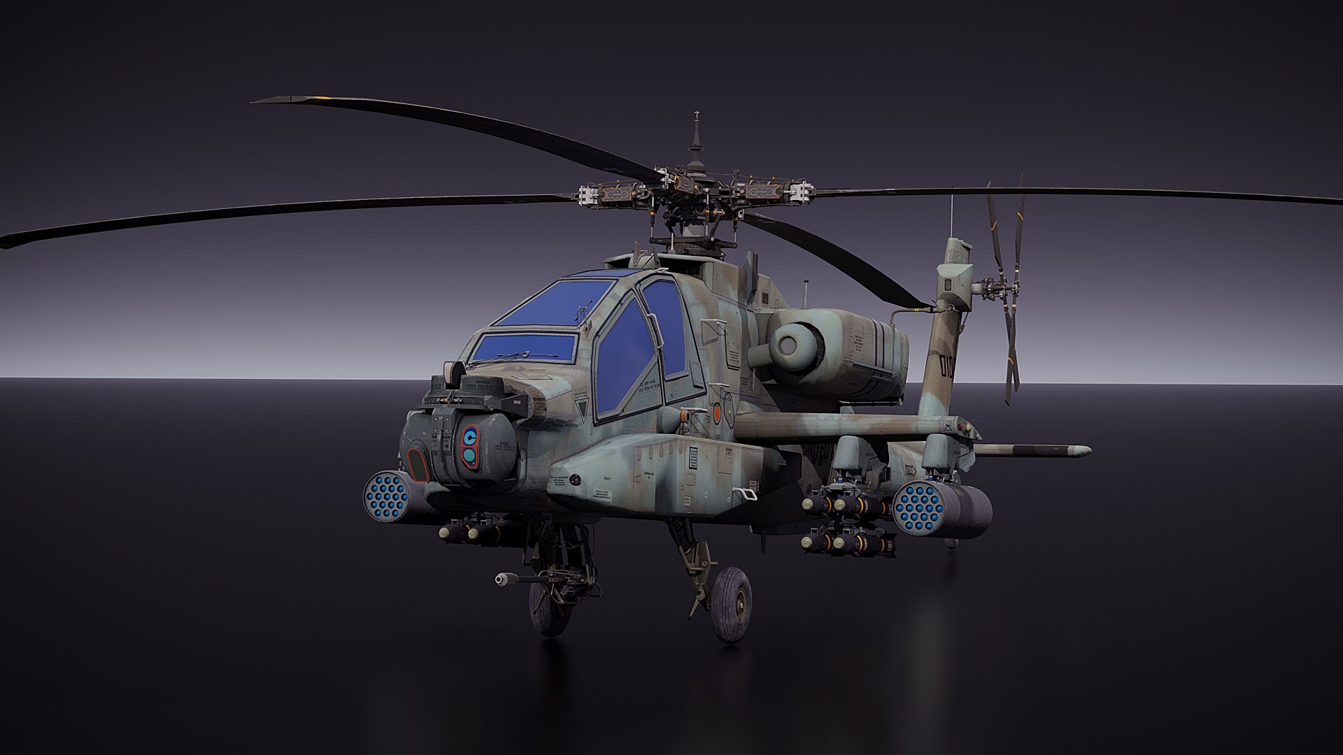 3D Model AH64A Helicopter - TurboSquid 2508297