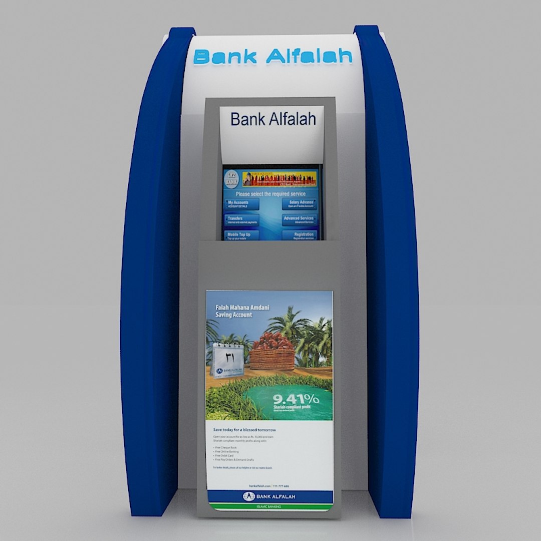 3d Model Bank Atm Kiosk Design