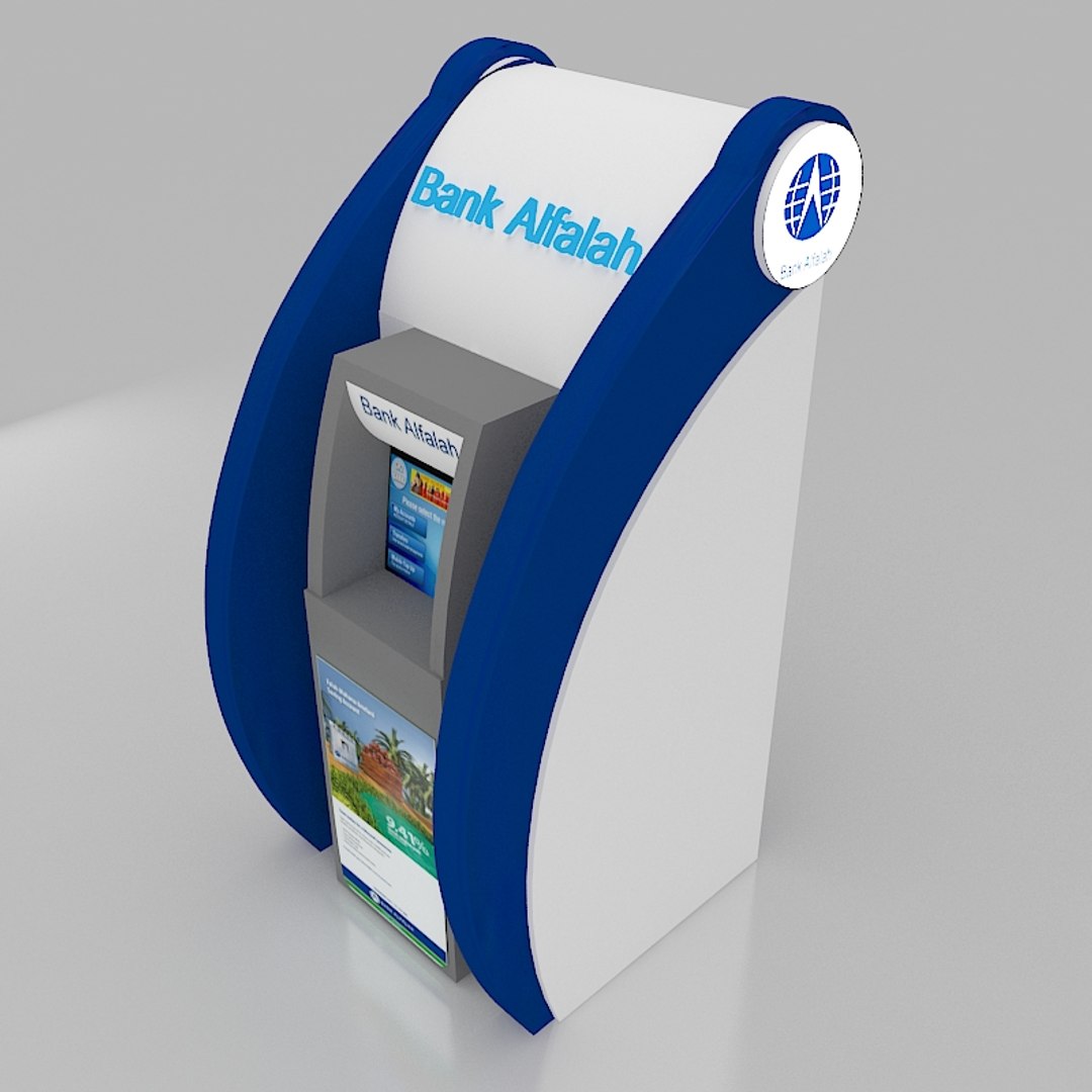 3d Model Bank Atm Kiosk Design