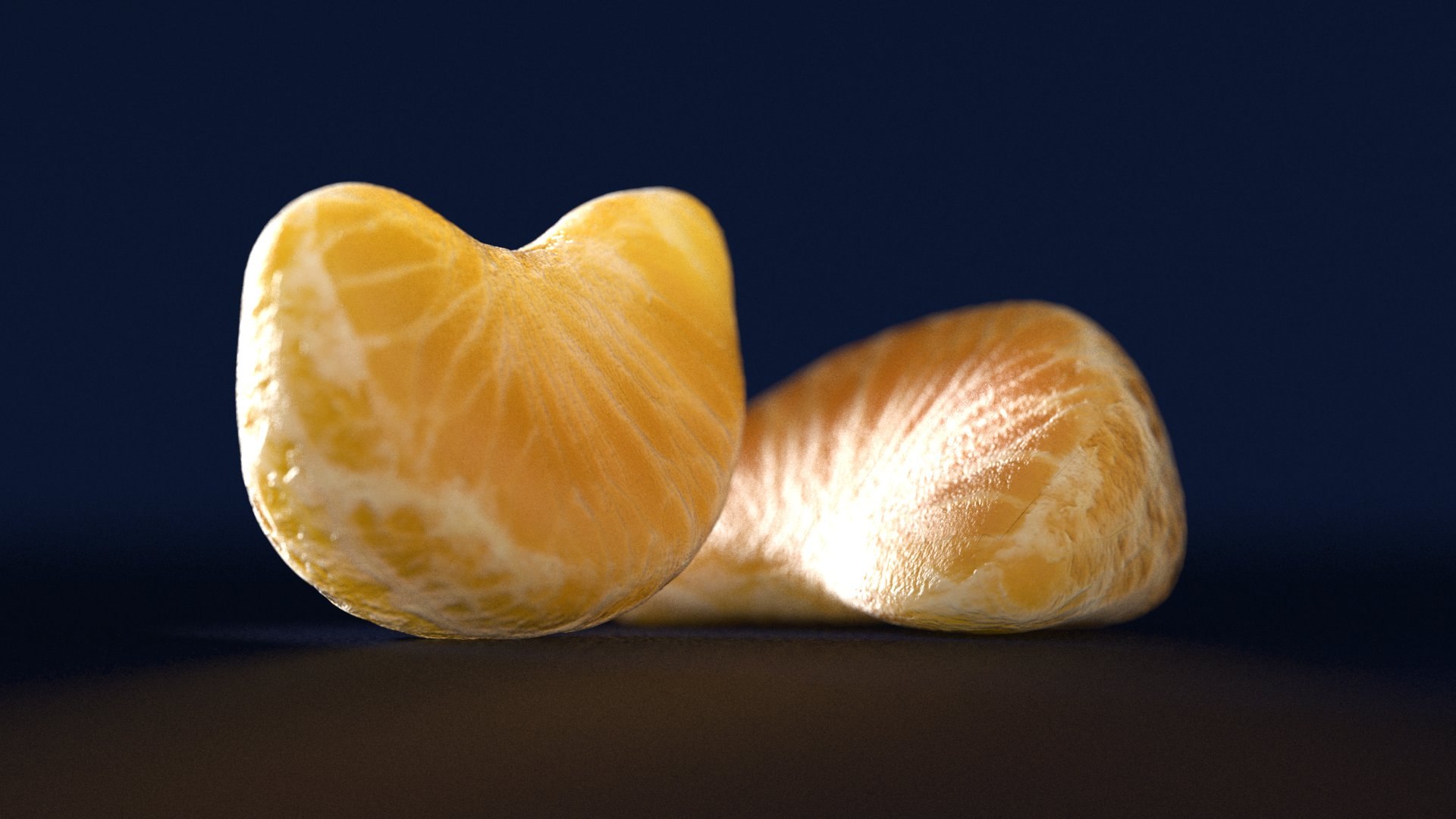 Peeled Slice Tangerine 3D Model - TurboSquid 1481696