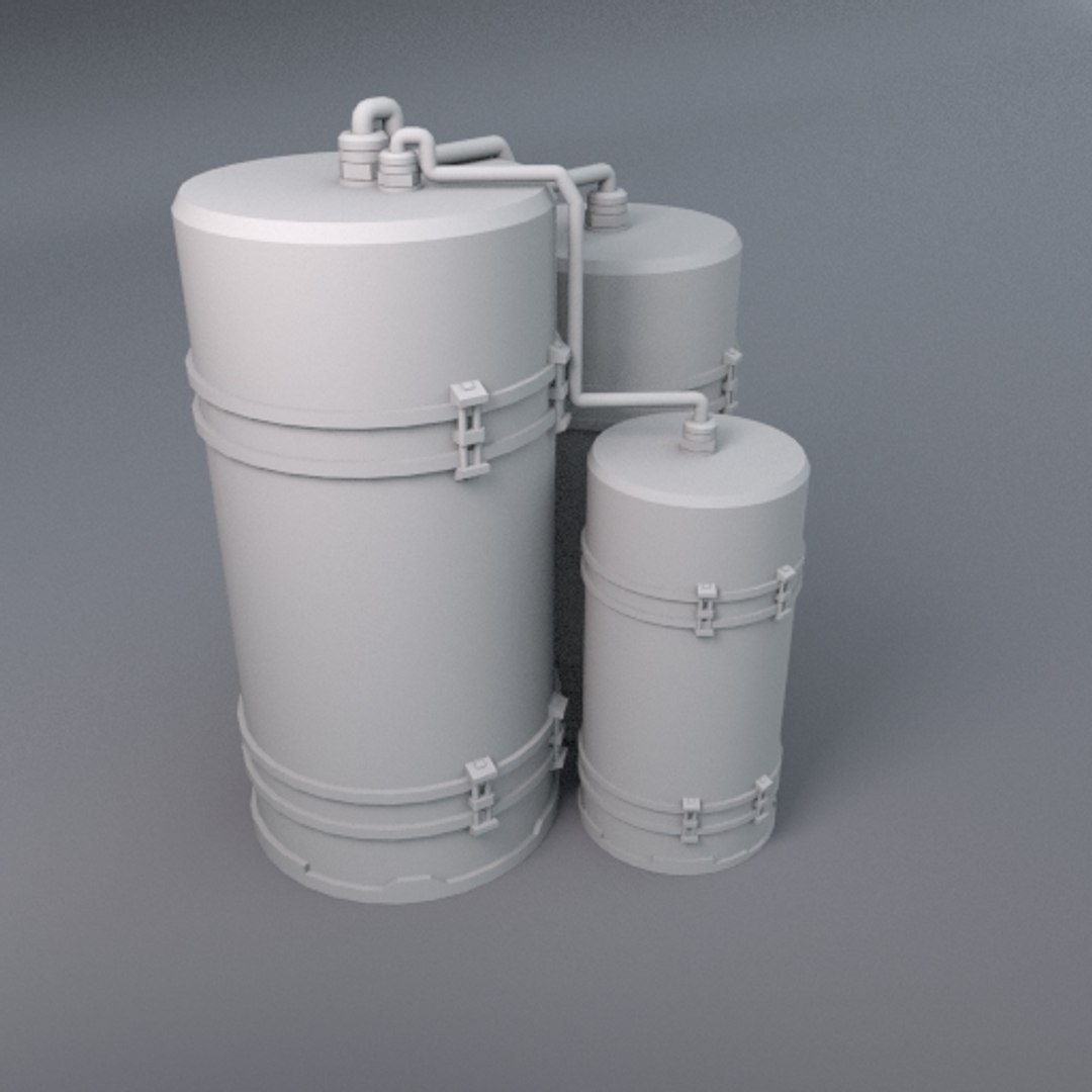 liquid tanks 3d model