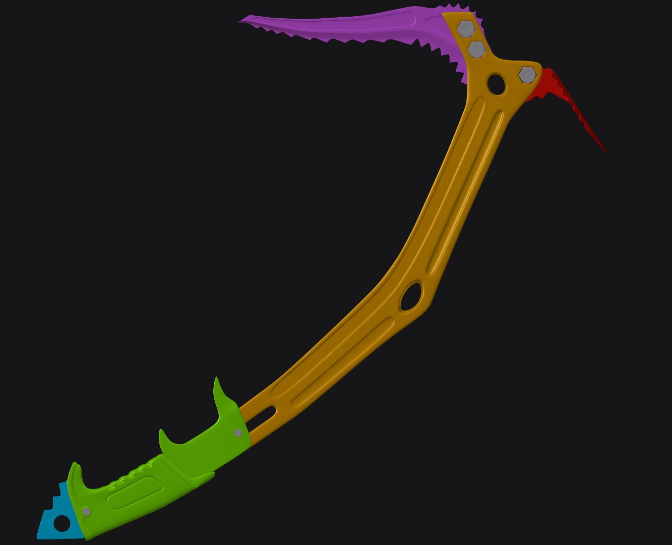3D Ice Climbing Axe Low-poly - TurboSquid 1234211