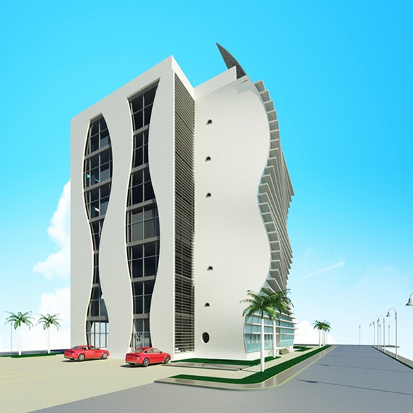 EXTERIOR OFFICE BUILDING AND WAREHOUSE FACADE LOWPOLY 3D MODEL 3D model ...