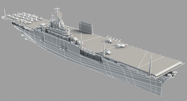 3D uss intrepid cv-11 cv model - TurboSquid 1412371