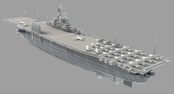 3D uss intrepid cv-11 cv model - TurboSquid 1412371