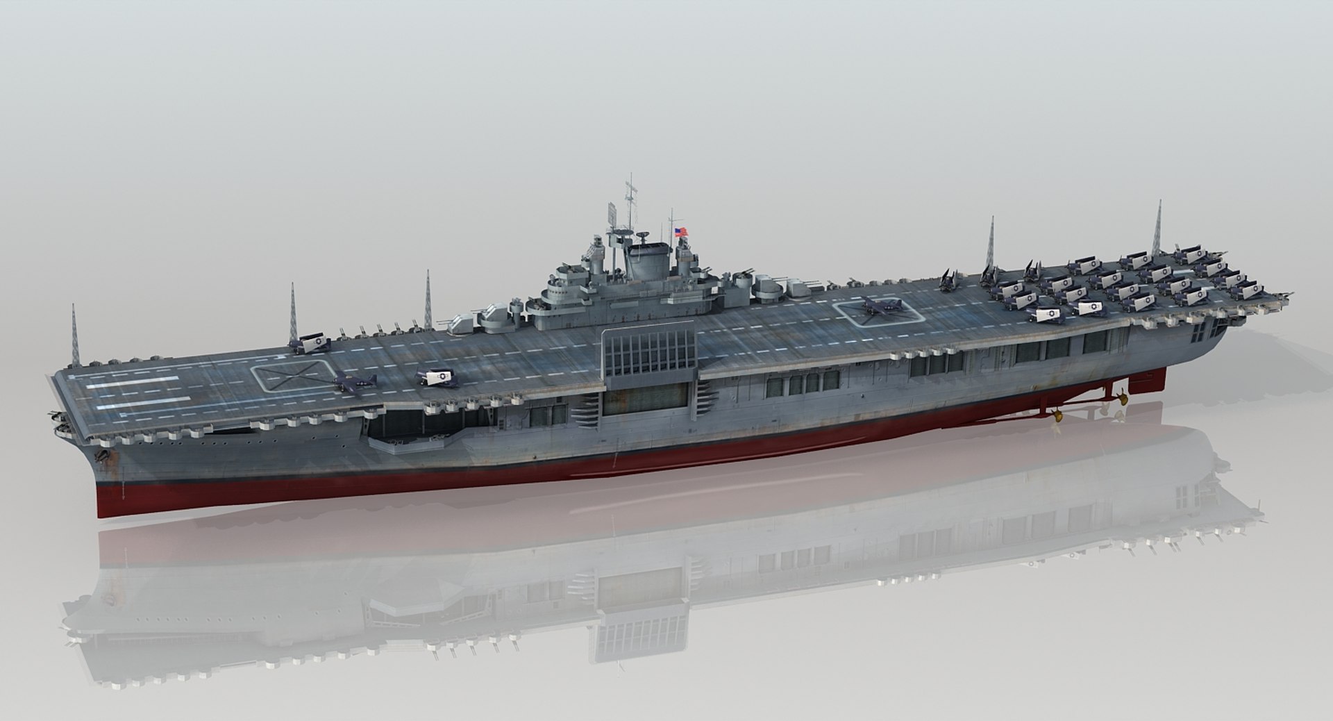3D Uss Intrepid Cv-11 Cv Model - TurboSquid 1412371