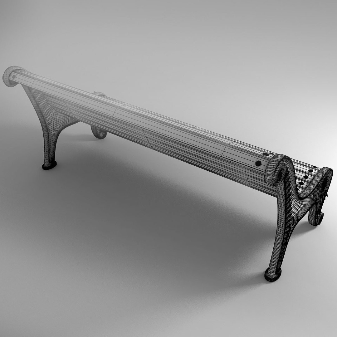 3d model bench