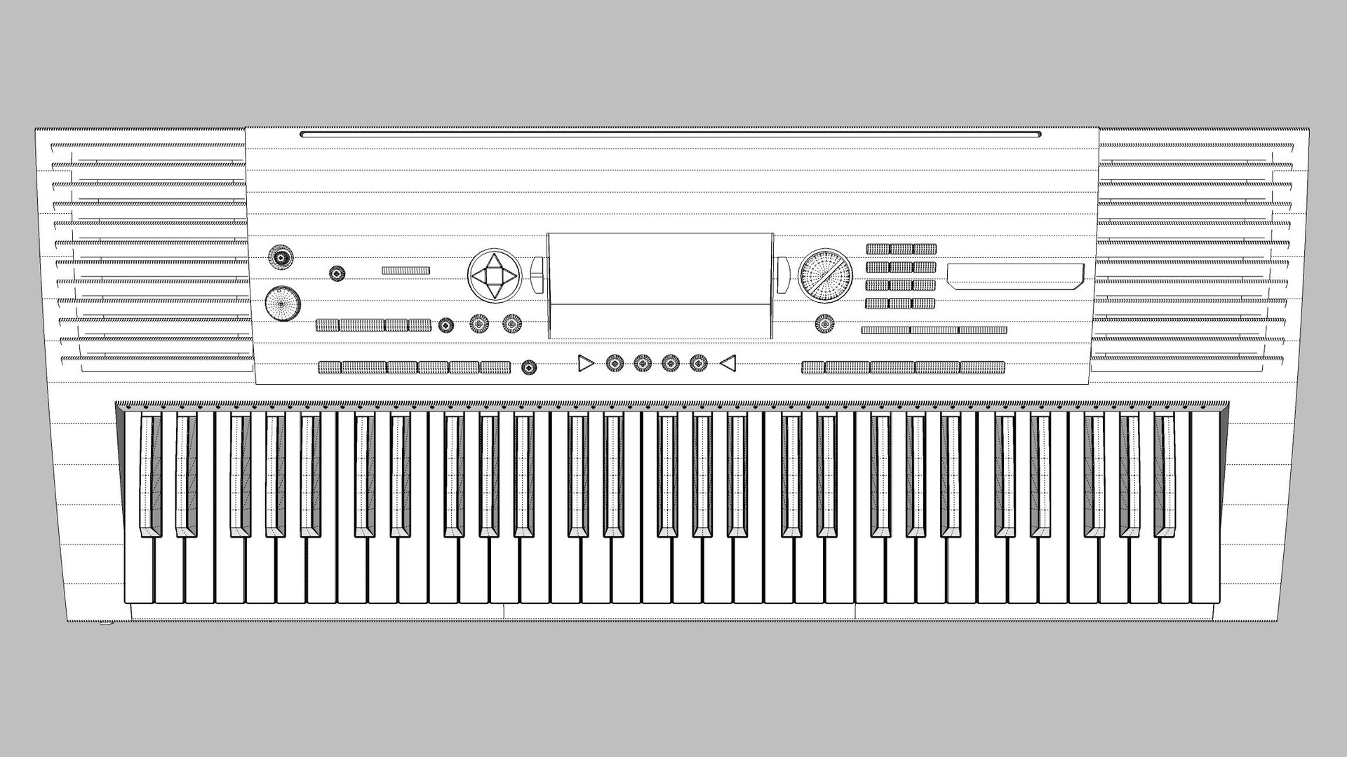 3d model keyboard synth synthesizer