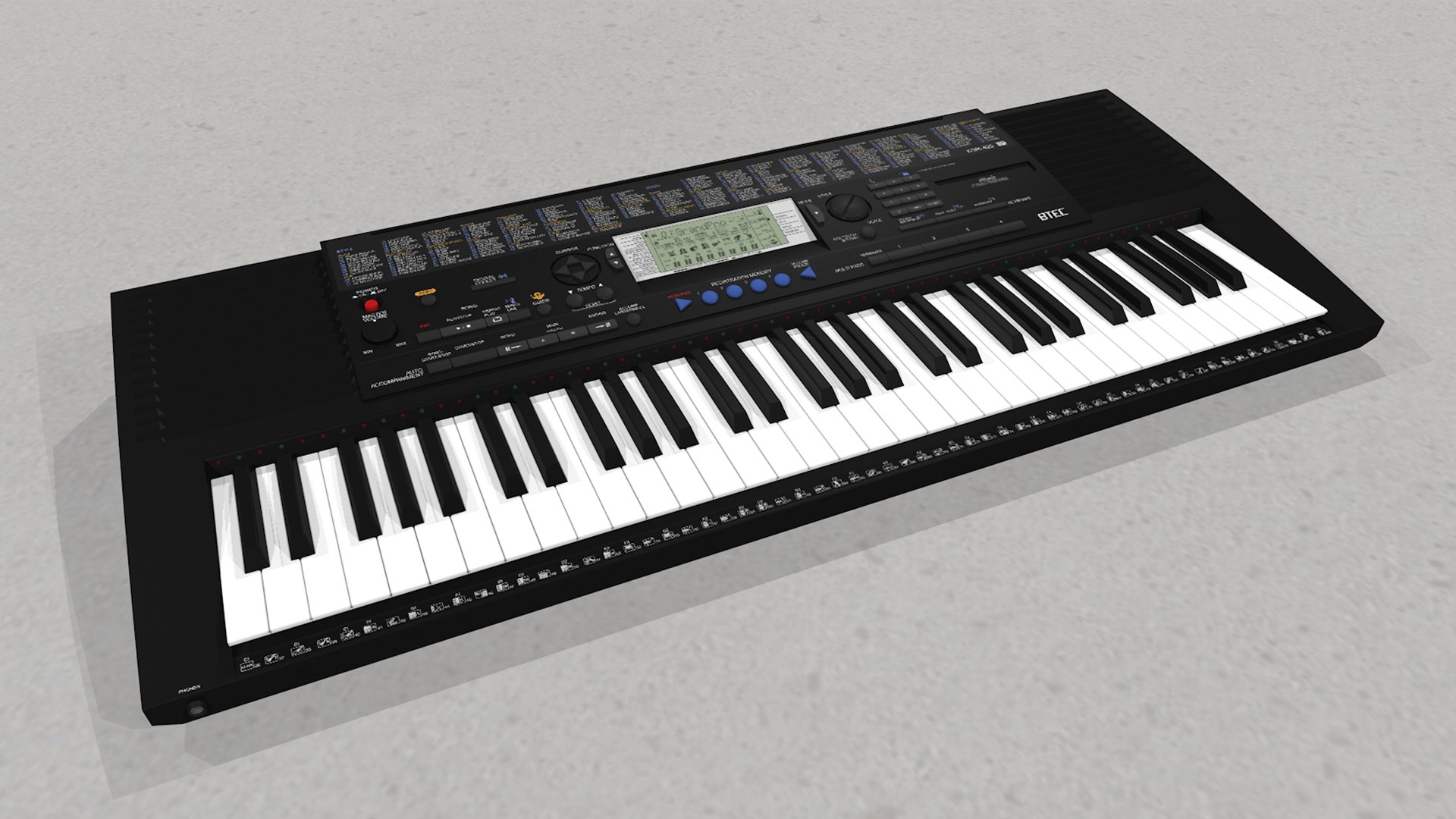 3d Model Keyboard Synth Synthesizer