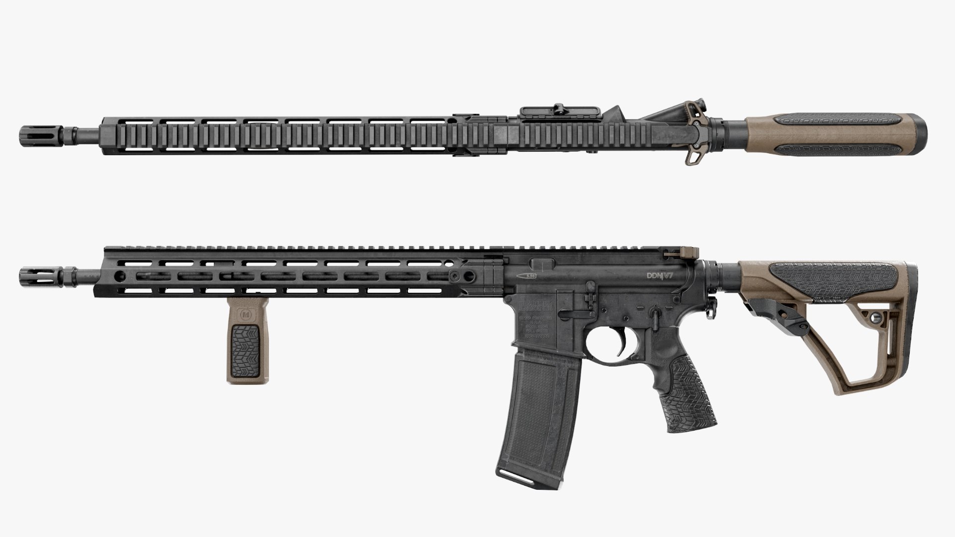 3D Daniel Defense DDM4 Assault Rifle Model - TurboSquid 2198992