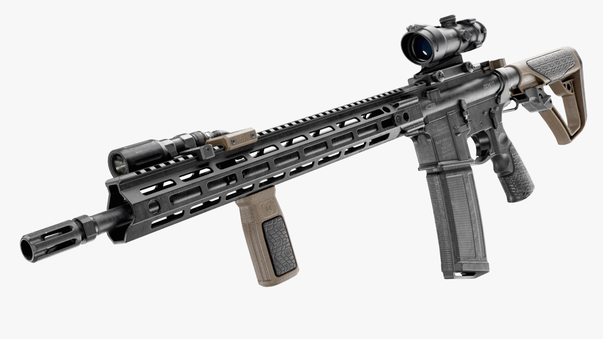 3D Daniel Defense DDM4 Assault Rifle Model - TurboSquid 2198992