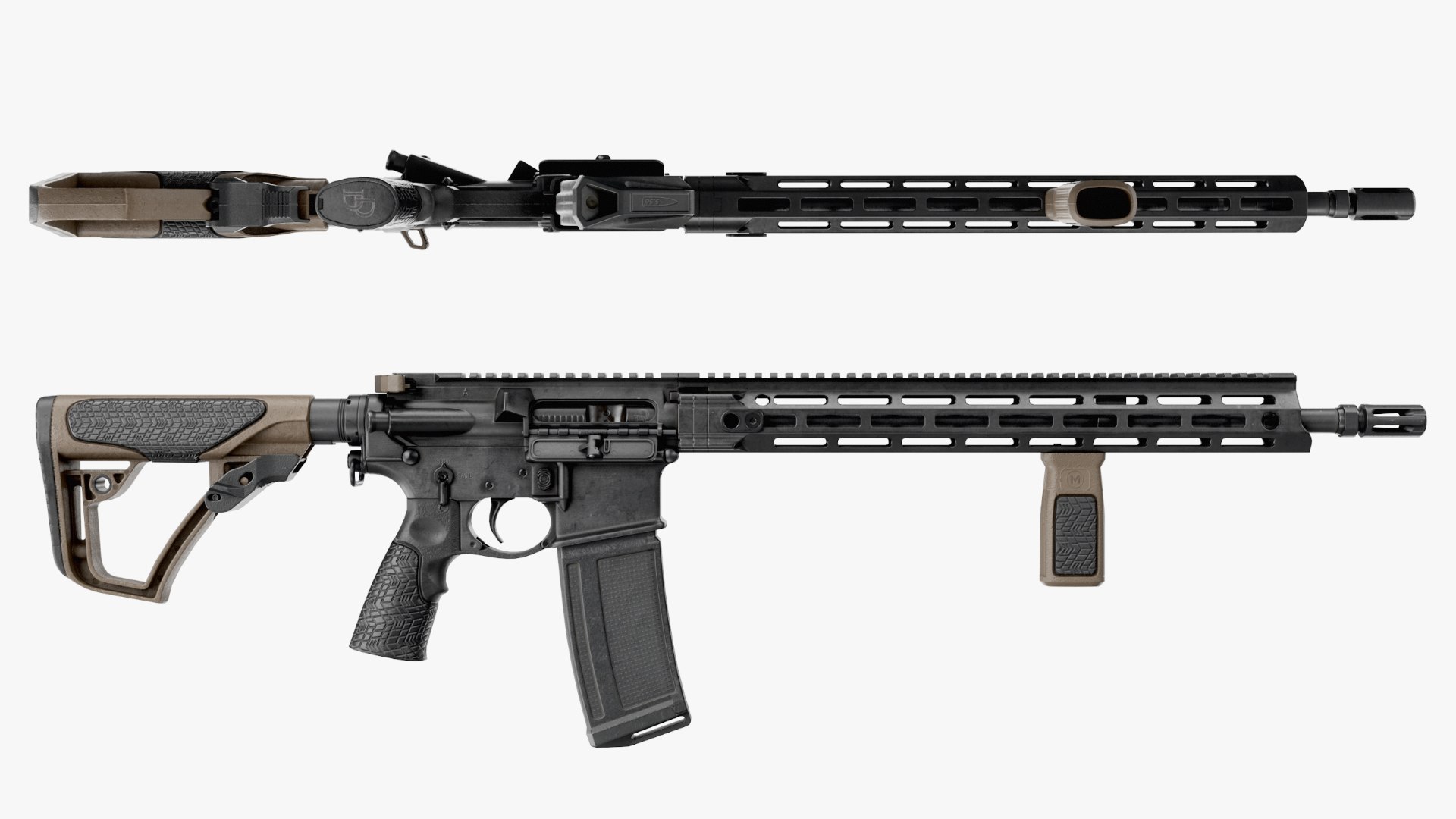 3D Daniel Defense DDM4 Assault Rifle Model - TurboSquid 2198992
