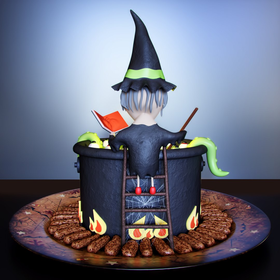 3D Model Cake Witch - TurboSquid 1239403