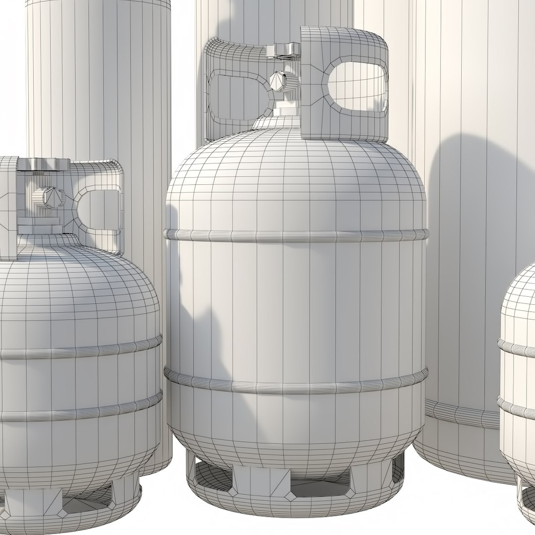 3D Gas Cylinders - TurboSquid 1259906