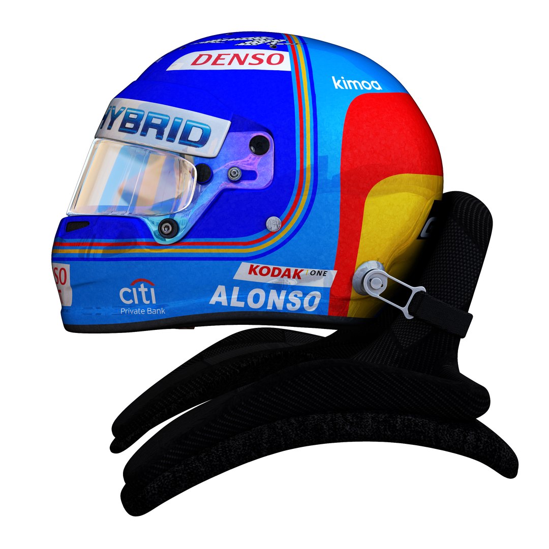 Alonso Wec Helmet 3D Model - TurboSquid 1293736