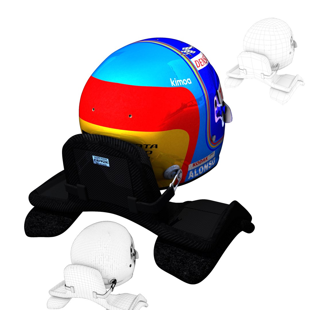 Alonso Wec Helmet 3D Model - TurboSquid 1293736