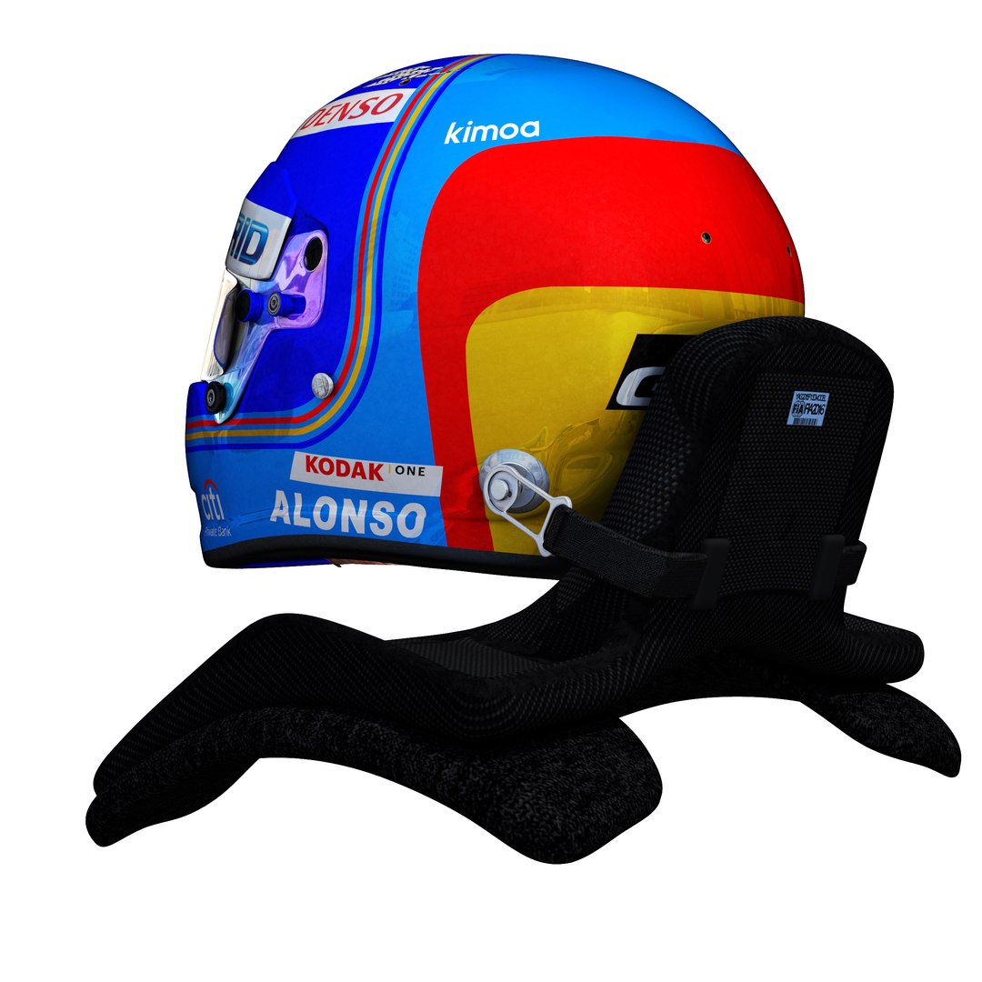 Alonso Wec Helmet 3D Model - TurboSquid 1293736