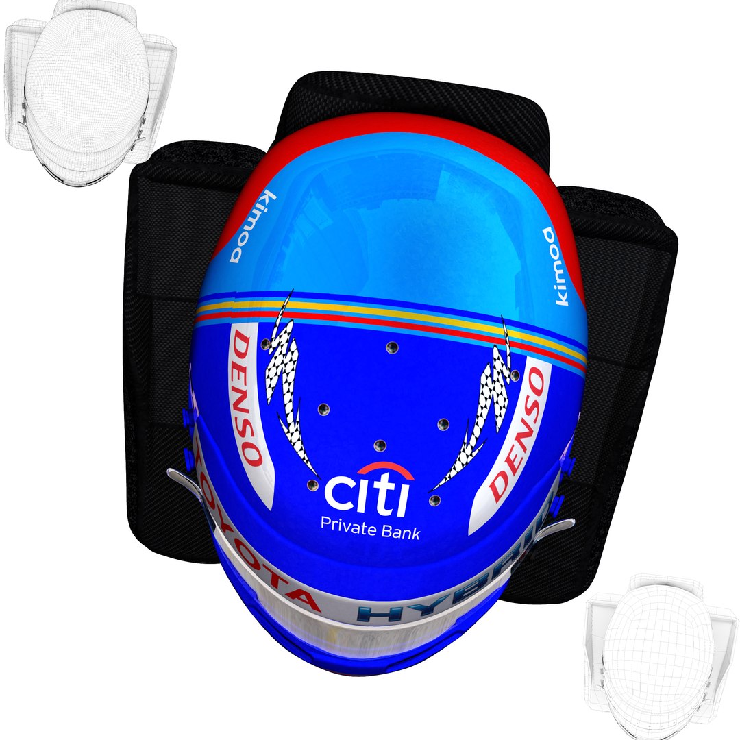Alonso Wec Helmet 3D Model - TurboSquid 1293736
