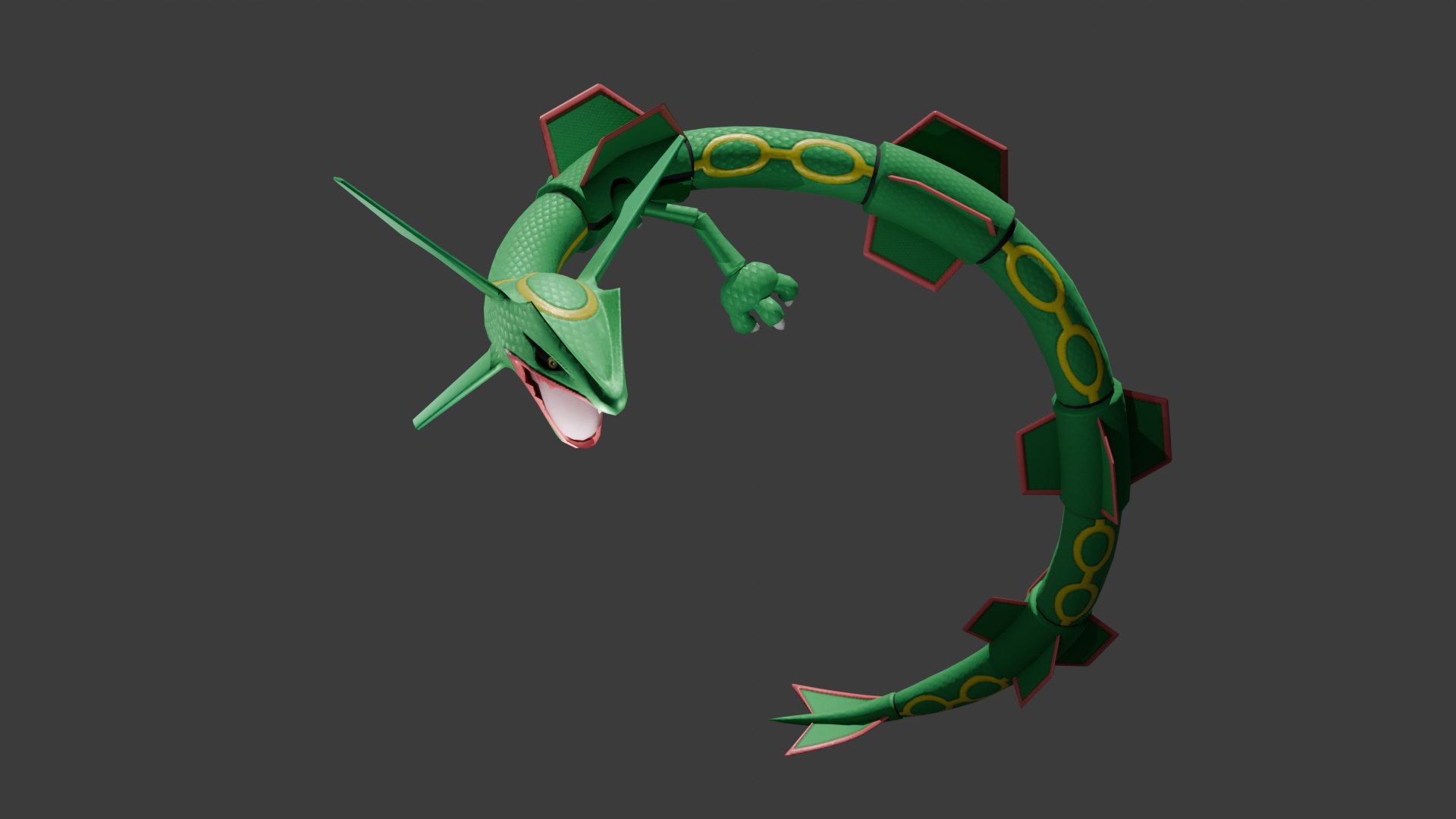 3D RayquazaAnimated - TurboSquid 2351395