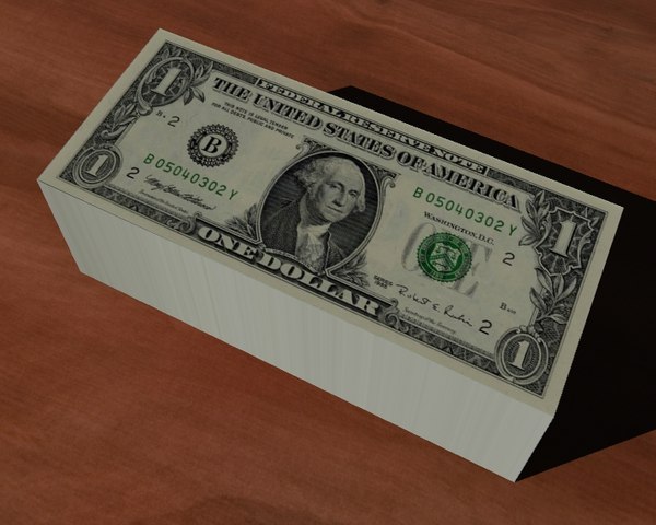 free dollar bill 3d model